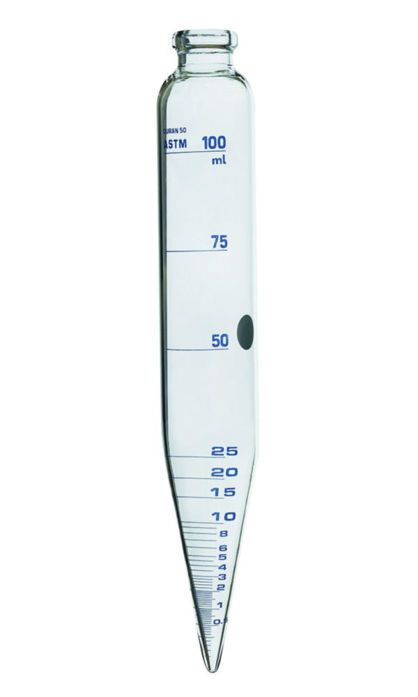 ASTM-Zentrifugengläser, zylindrisch, unten konisch, Borosilikatglas 3.3 ...