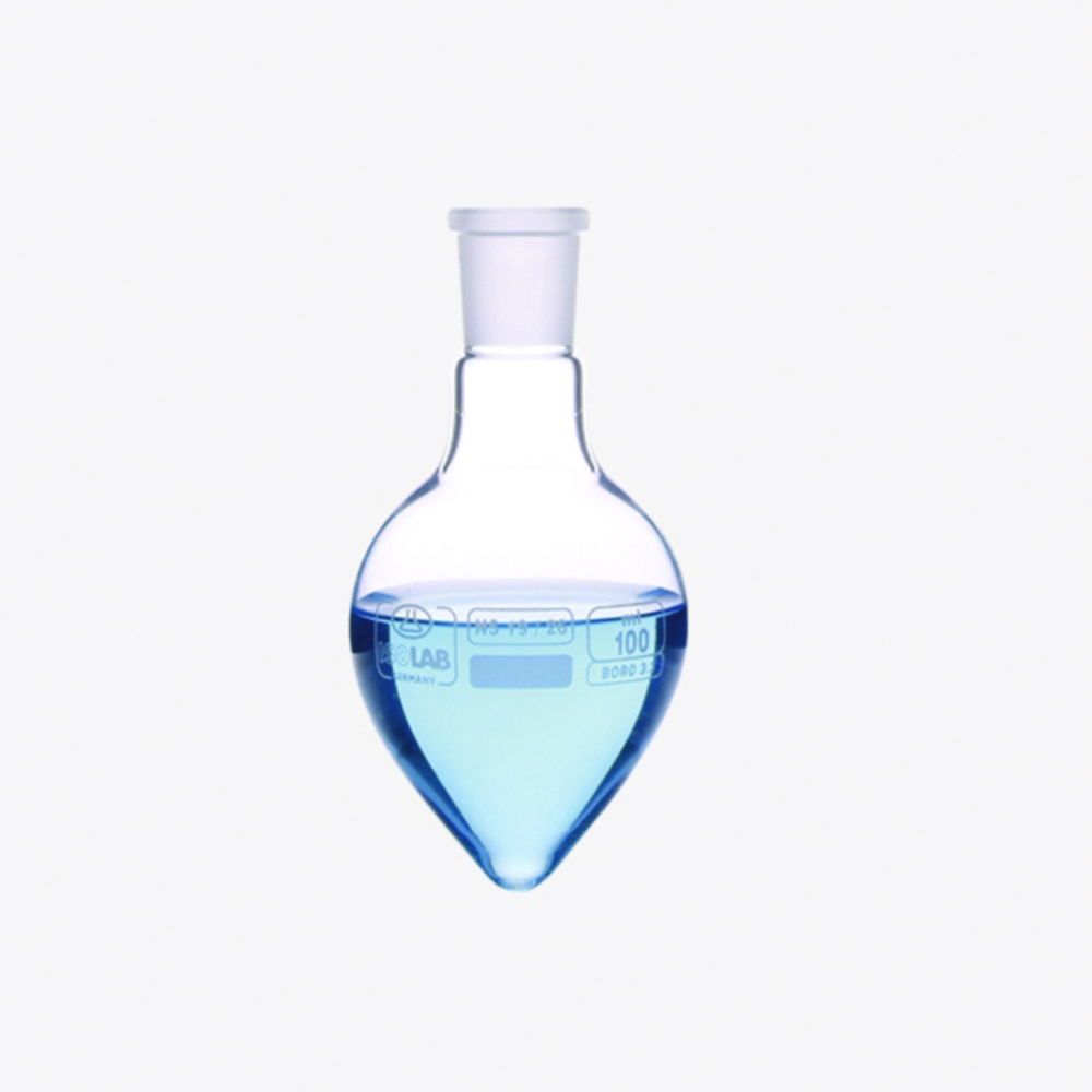 Pear shape flasks, borosilicate glass 3.3 | NS29/32 | 030.52.250 | 250 ml | 030.52.250-9140311